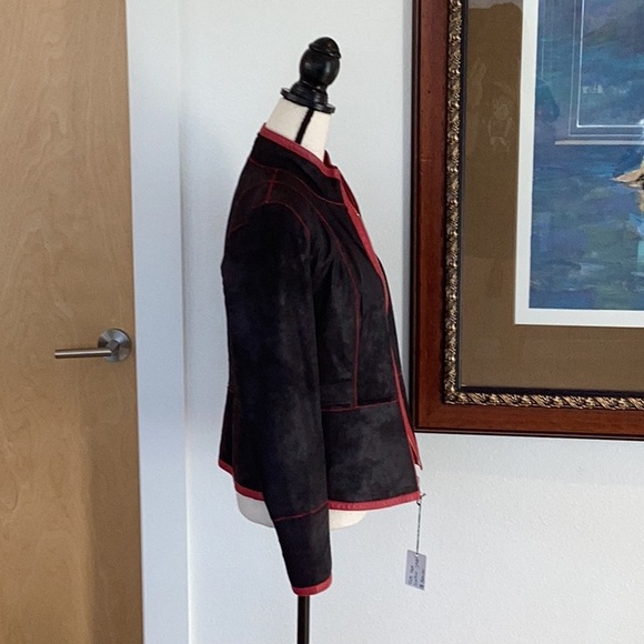 Tess | Jackets & Coats | Tess Red Sheepskin Leather Jacket Reversible ...